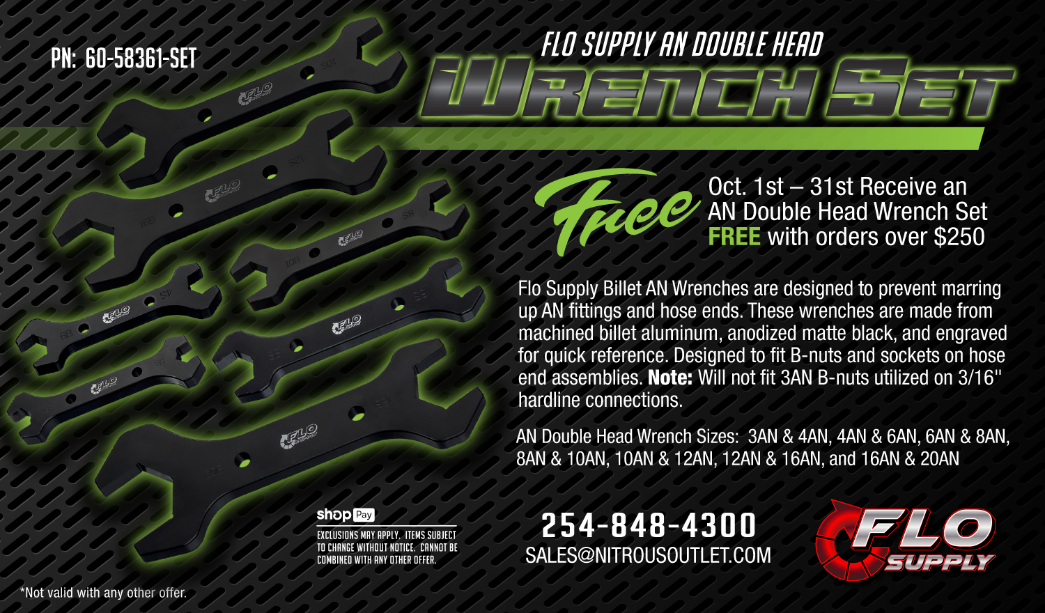 Free AN Wrench Set With Every Order Over $250 – Nitrous Outlet