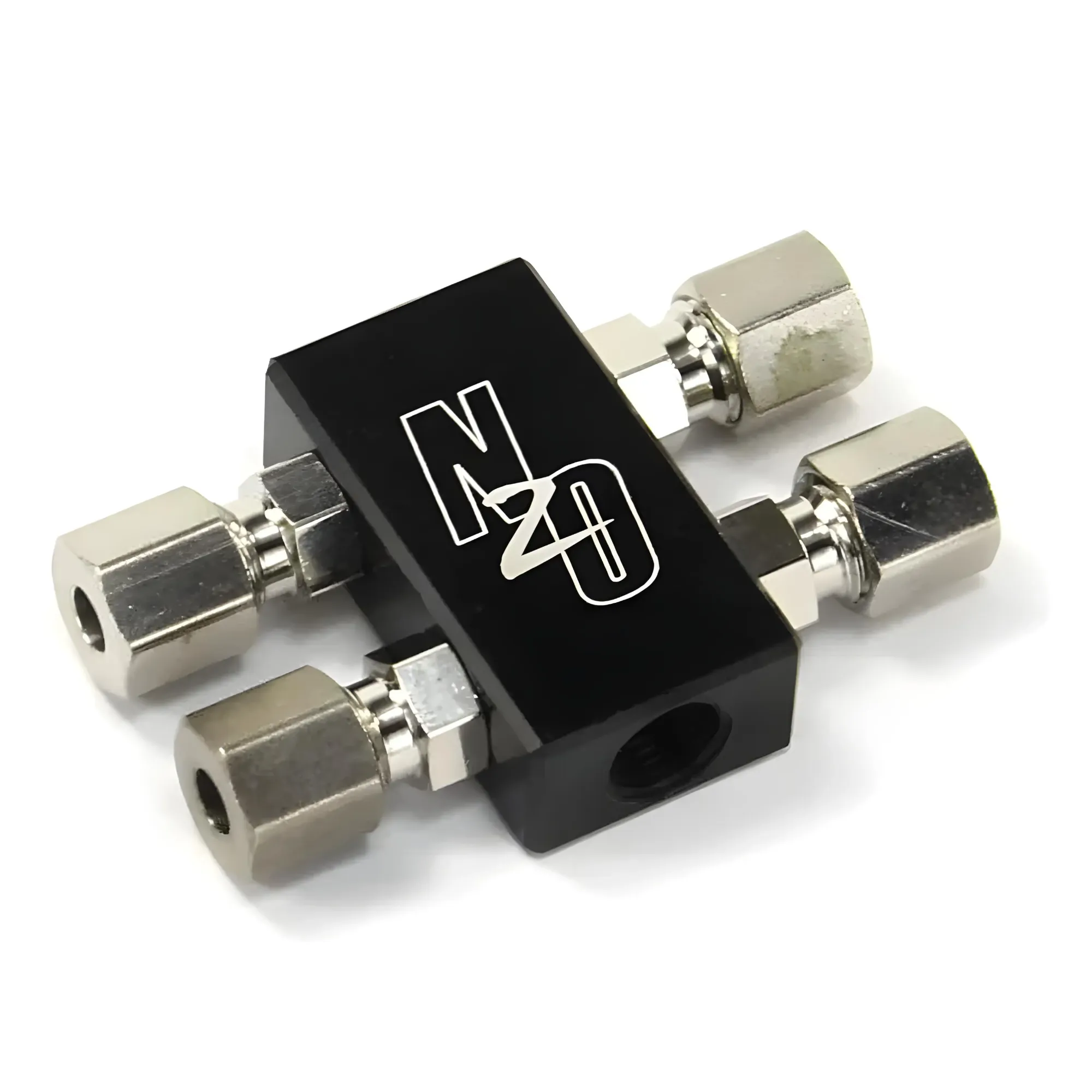 Compact Billet 2 in 4 Out Distribution Block With Compression Fittings ...