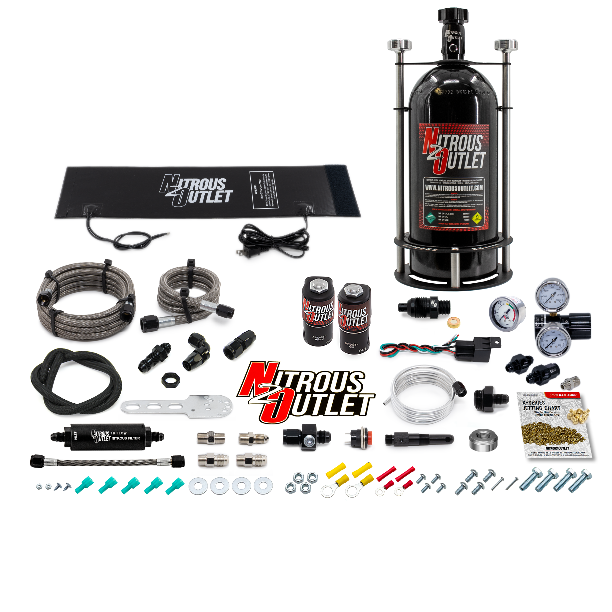 Nitrous Outlet Level 1 Dry Single Nozzle Boost-N-Juice System Package ...
