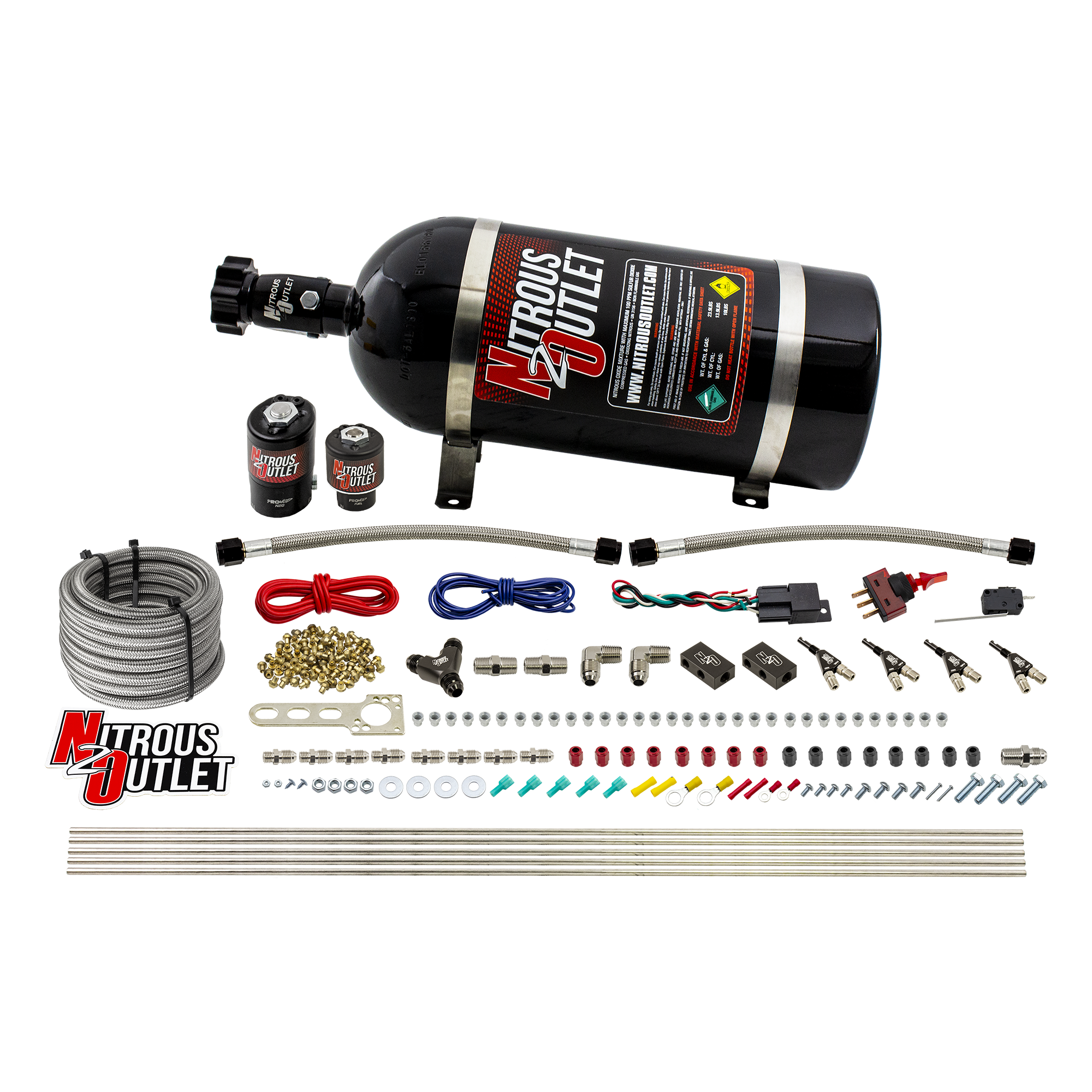 4 Cylinder 2 Solenoid Direct Port System With Distribution Blocks (Gas ...