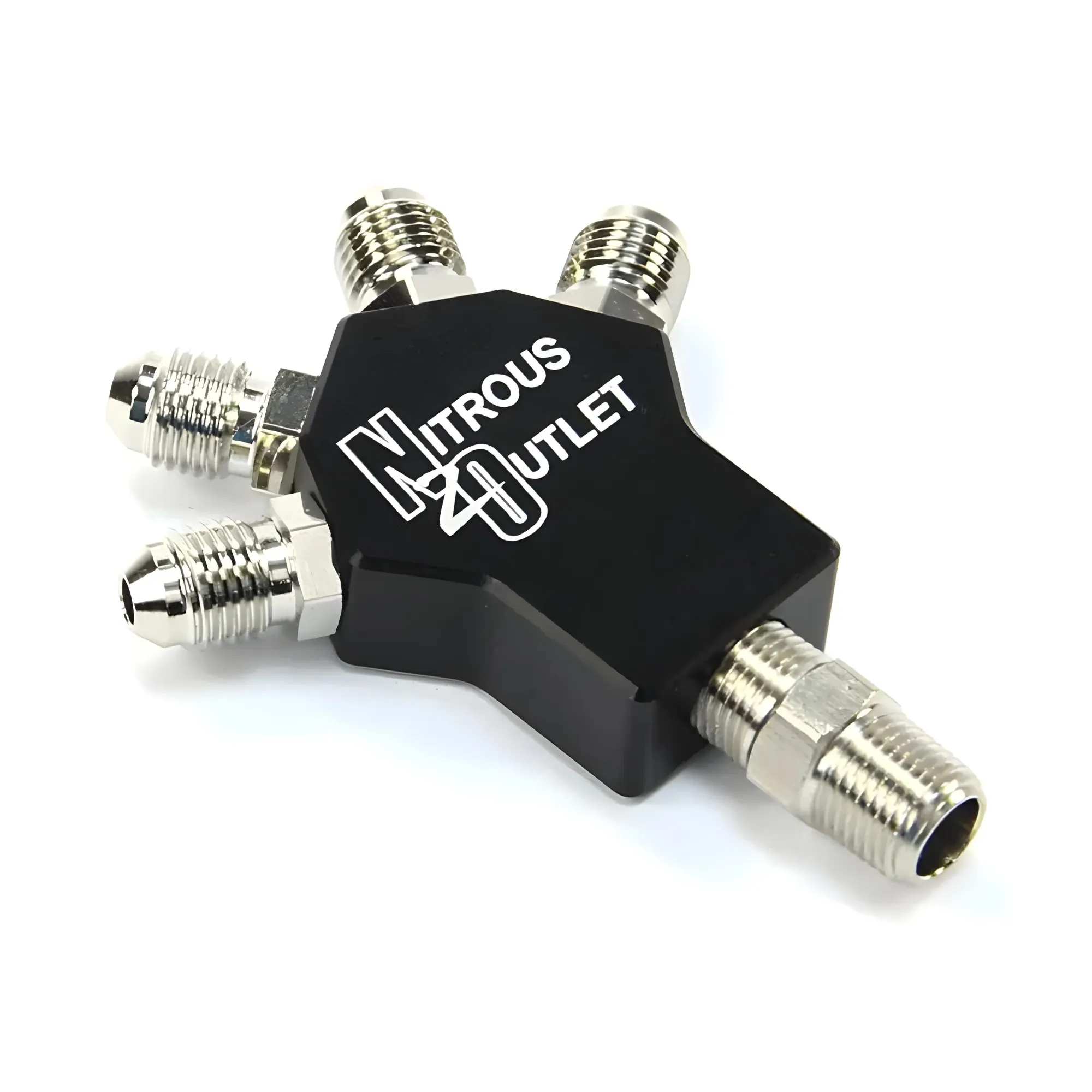 Powersports 1 In 4 Out Distribution Block w/Fittings (1/8" NPT Male In ...