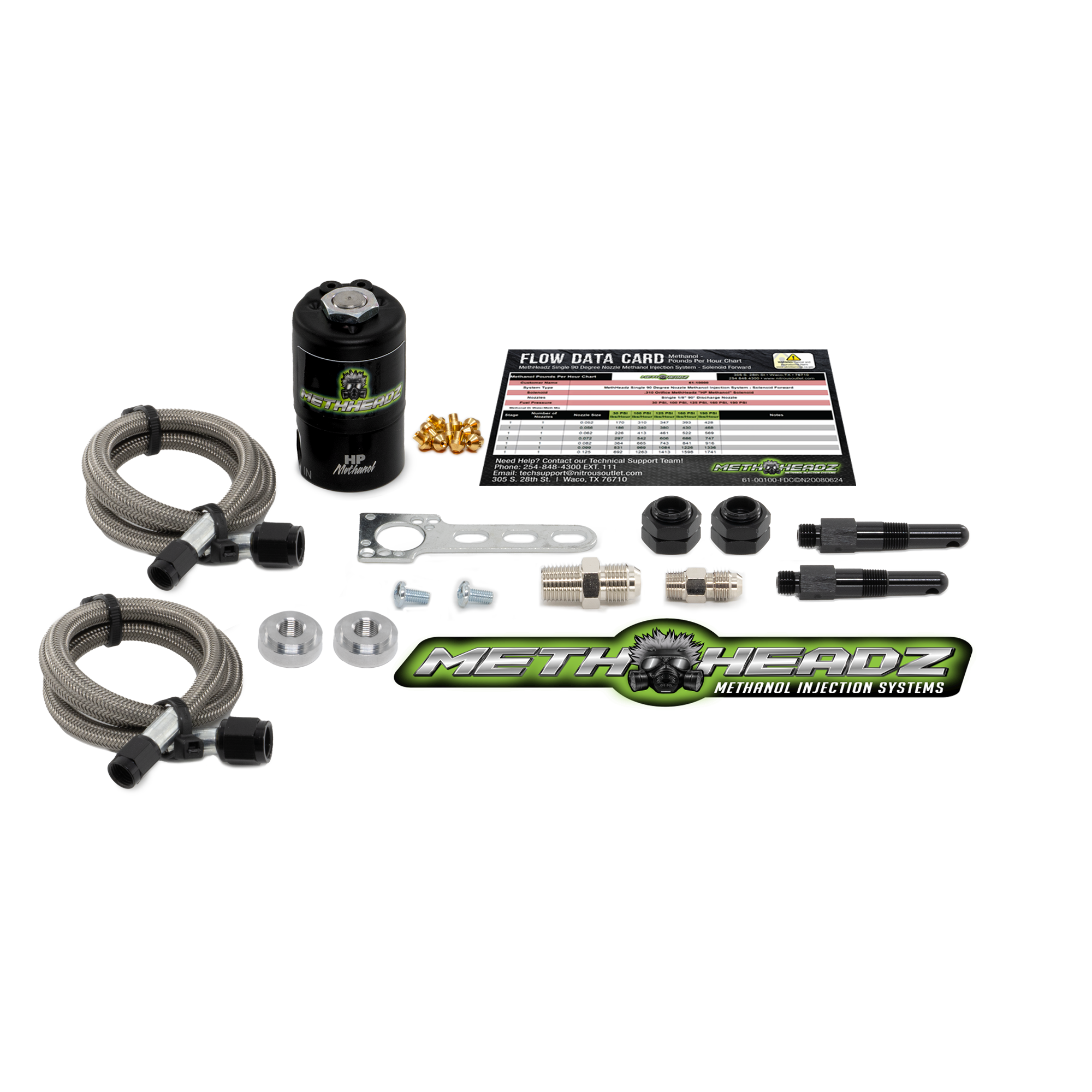 MethHeadz Dual 90 Degree Nozzle Methanol Injection System - Solenoid ...