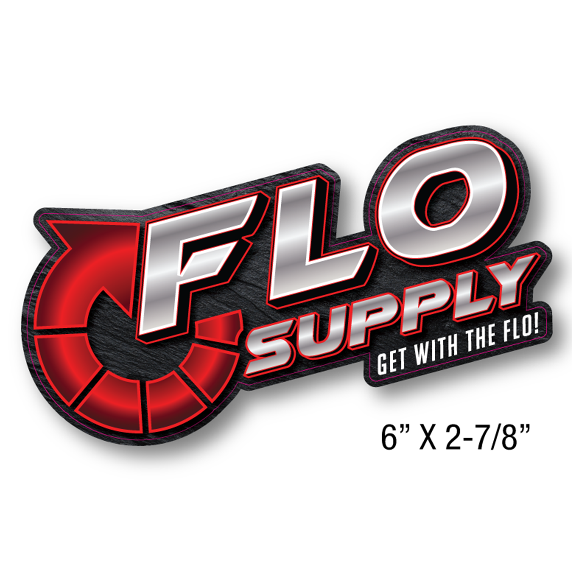 Flo Supply Promotional Decal - Contour Cut (6" x 2-7/8") – Nitrous Outlet