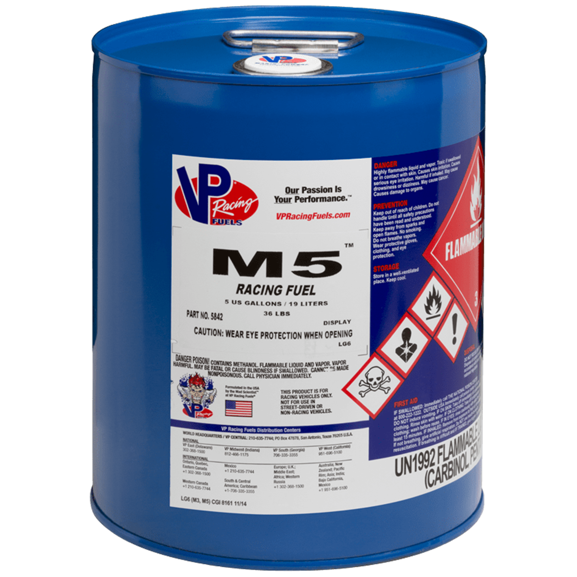 VP M5 Methanol - 5 Gallon Pail ** Pick-Up Only ** – Nitrous Outlet