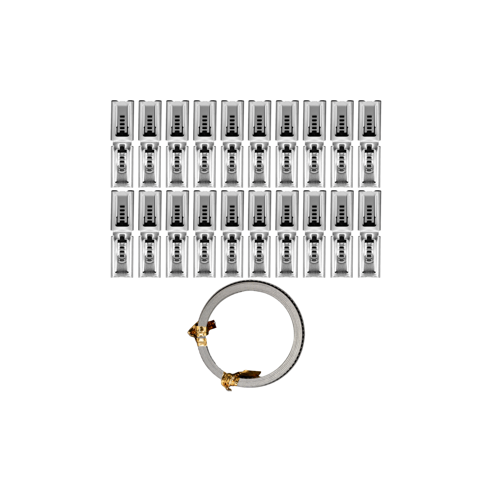 Roll of Stainless Steel Hose Band With 10 Clamps – Nitrous Outlet