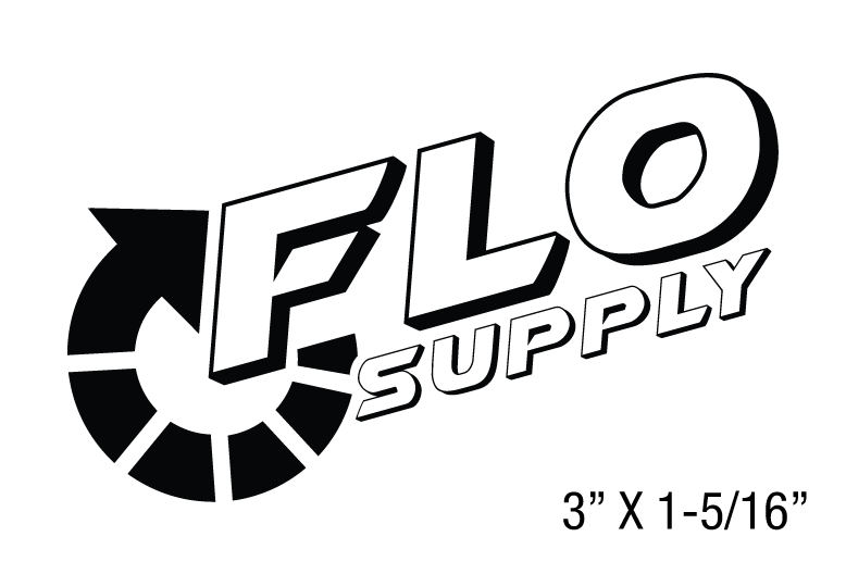 Flo Supply Decal - Die Cut (3" x 1-5/16") – Nitrous Outlet