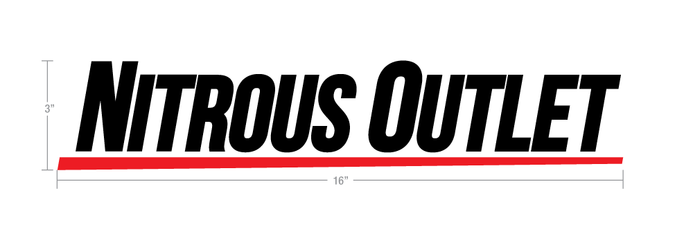 Nitrous Outlet Cowl Black Underline Logo Sticker *Free Shipping*